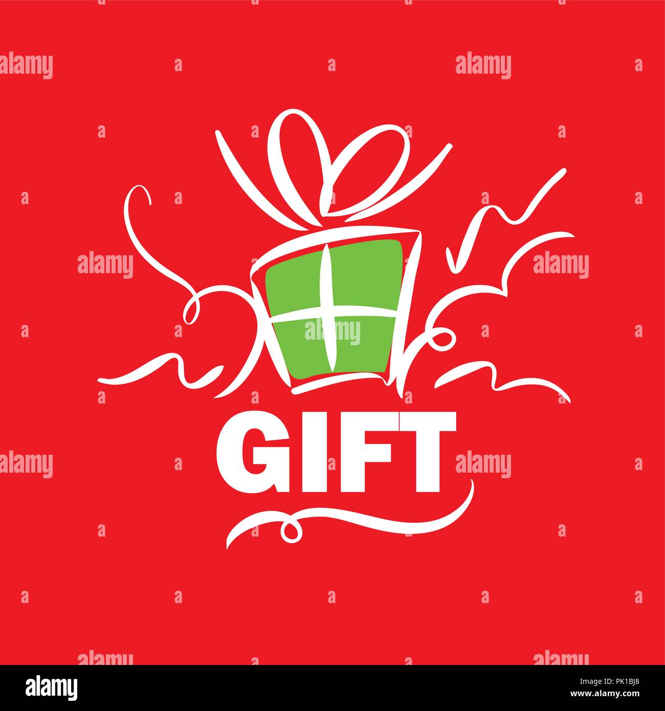vector logo box with gifts Stock Vector Image & Art - Alamy