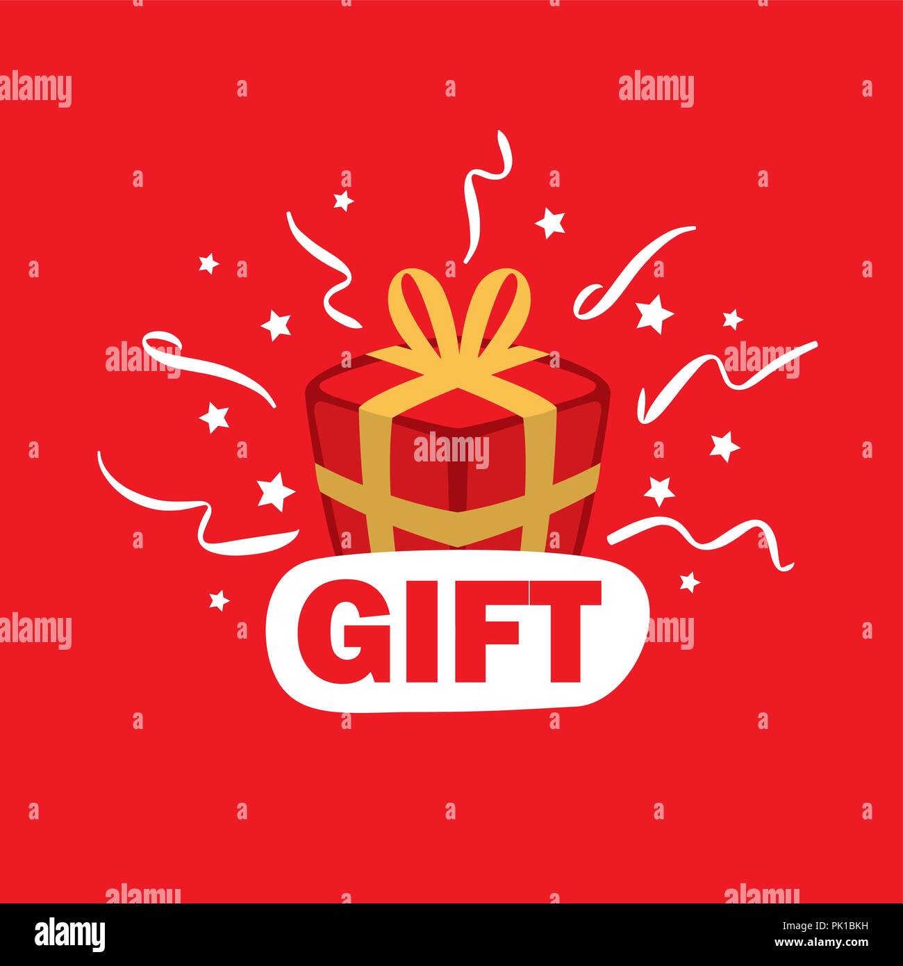vector logo box with gifts Stock Vector Image & Art - Alamy