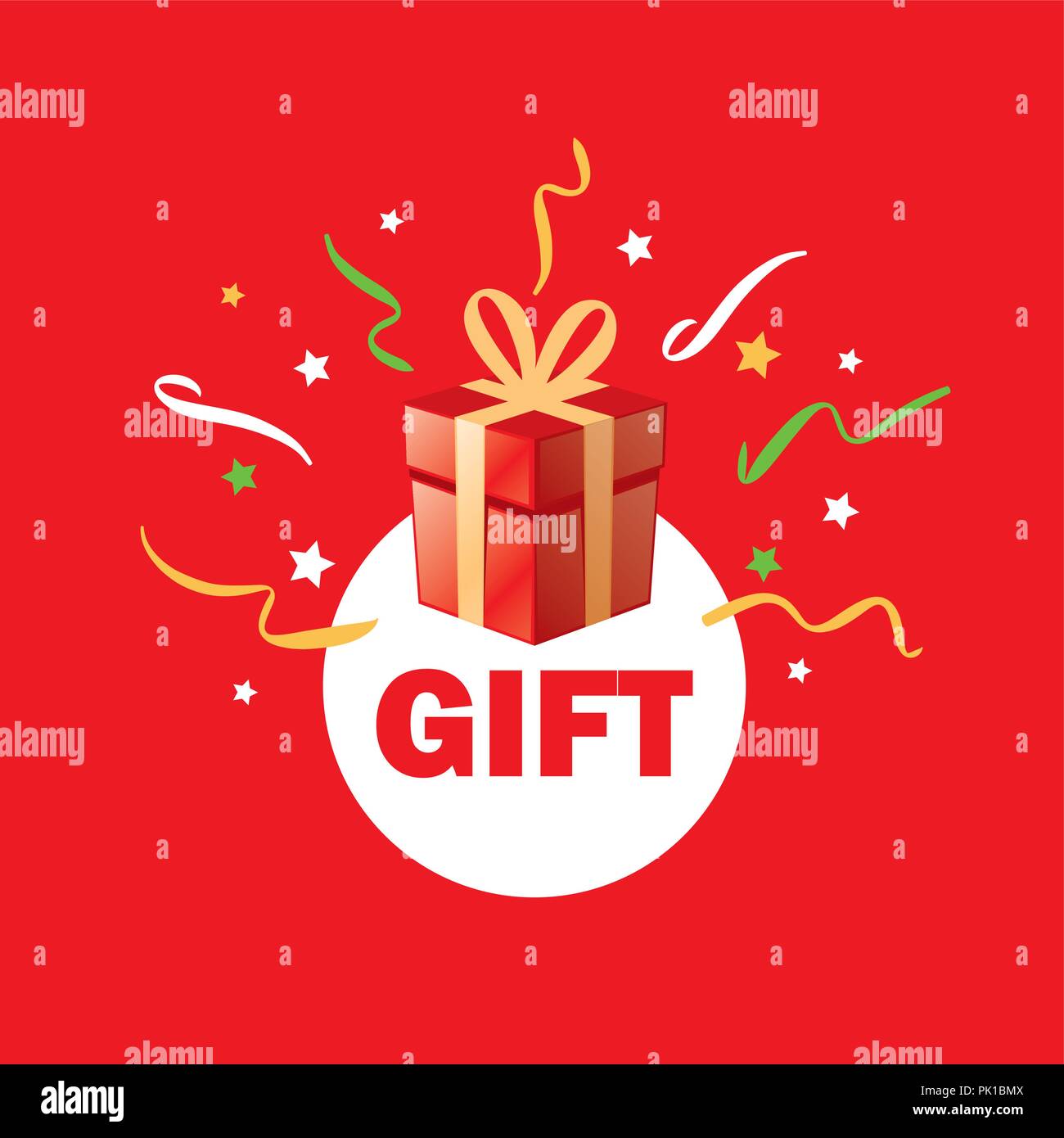 vector logo box with gifts Stock Vector Image & Art - Alamy