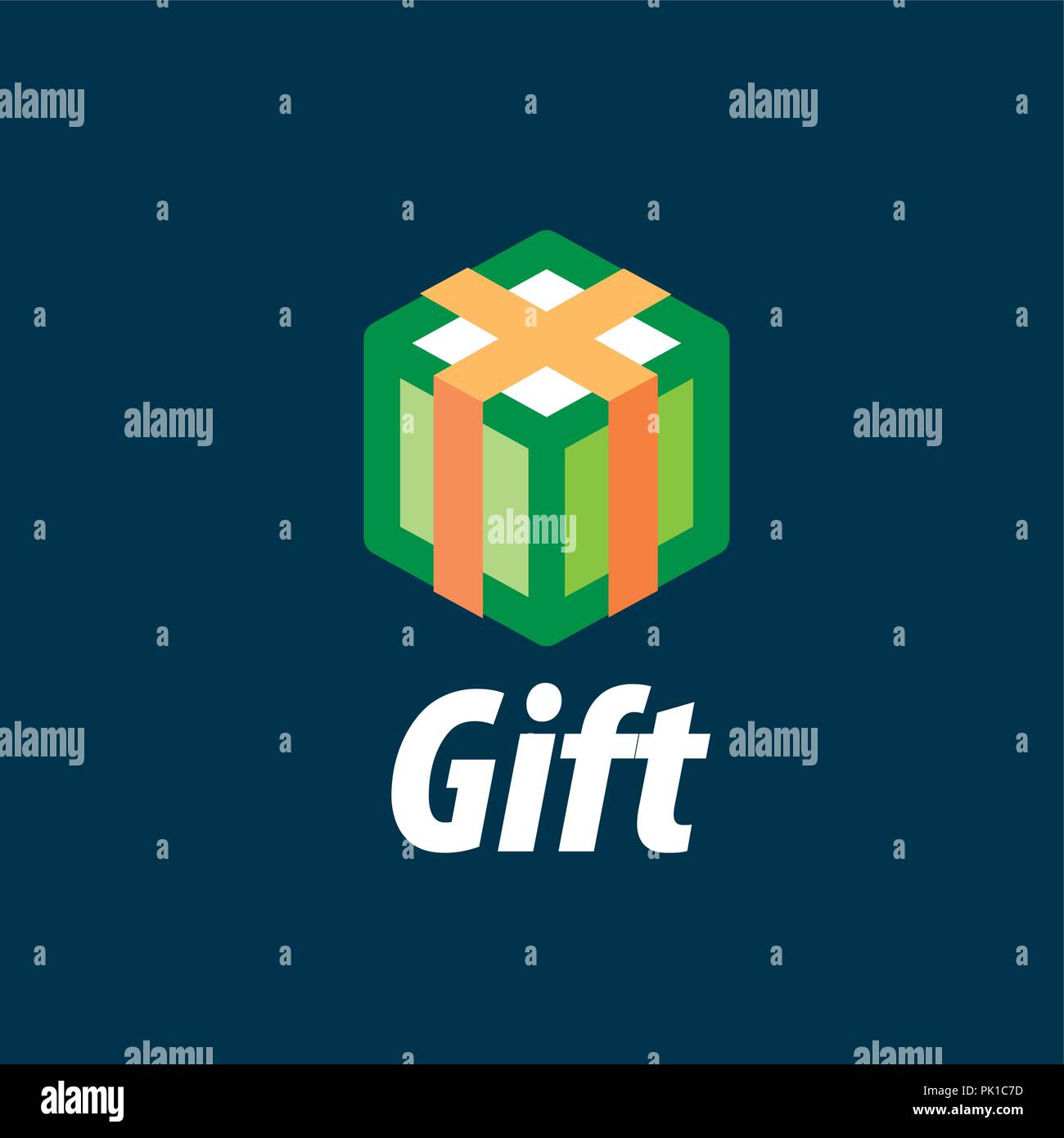 vector logo box with gifts Stock Vector Image & Art - Alamy