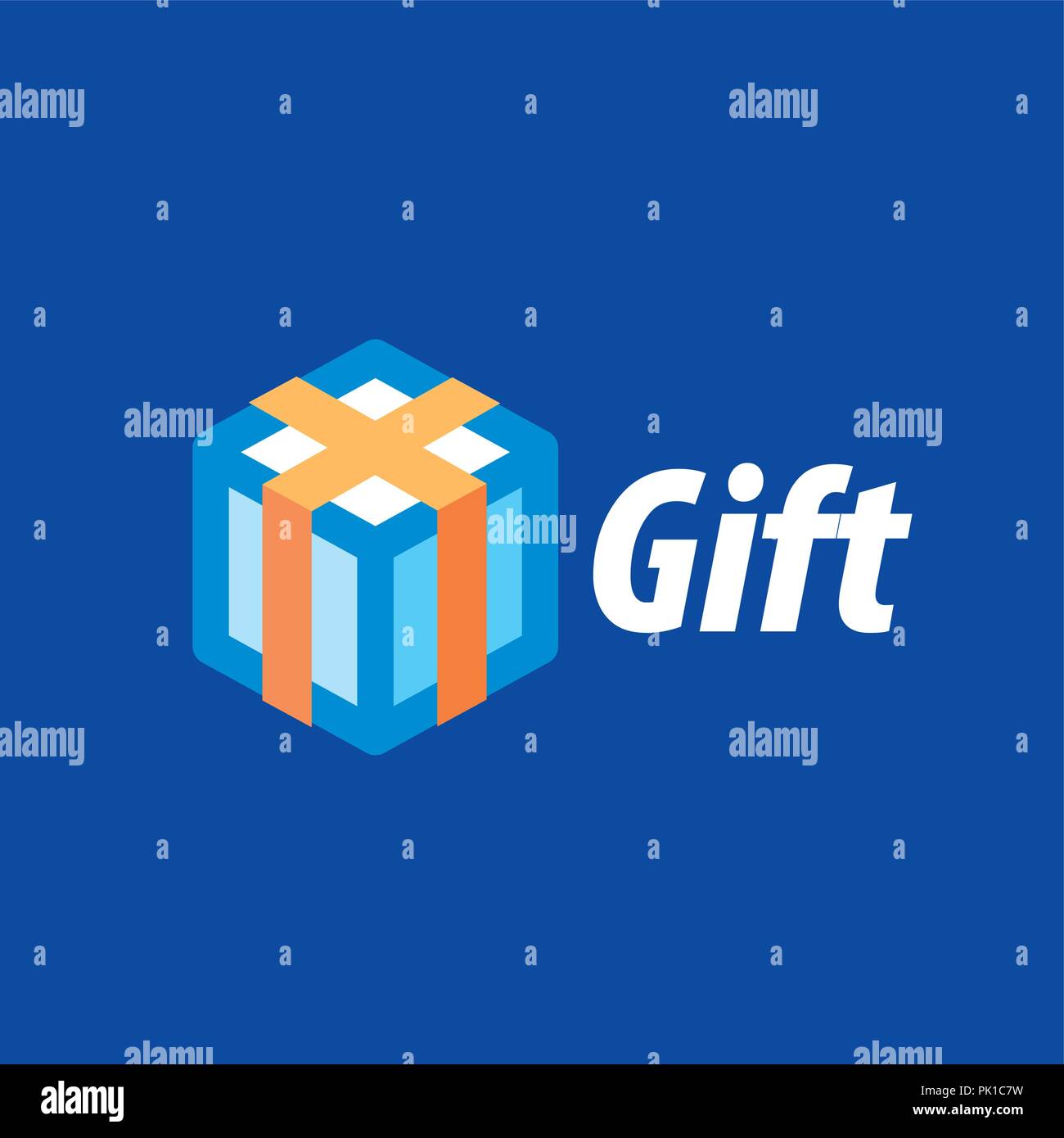 vector logo box with gifts Stock Vector Image & Art - Alamy