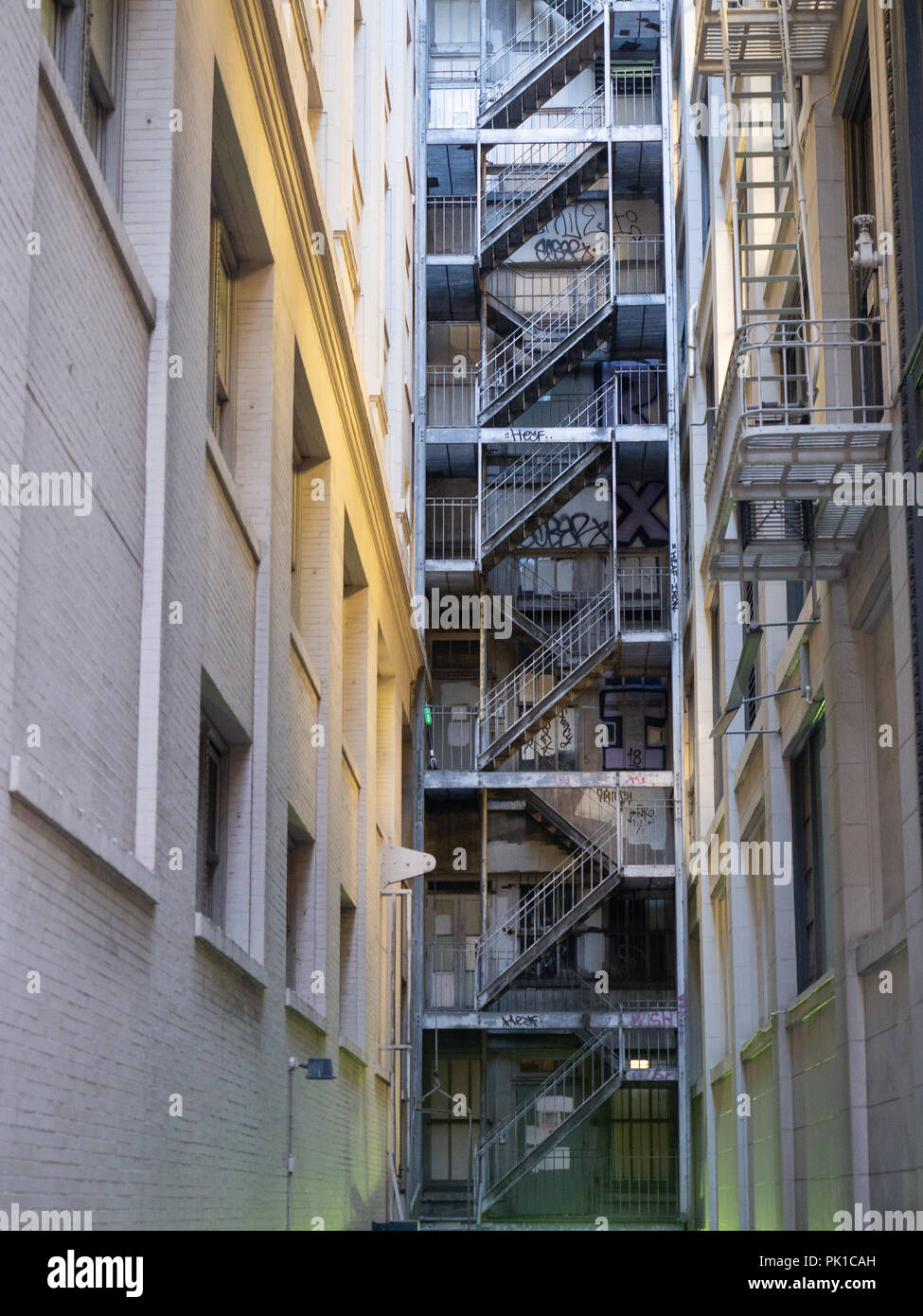 Fire escape alley hi-res stock photography and images - Alamy