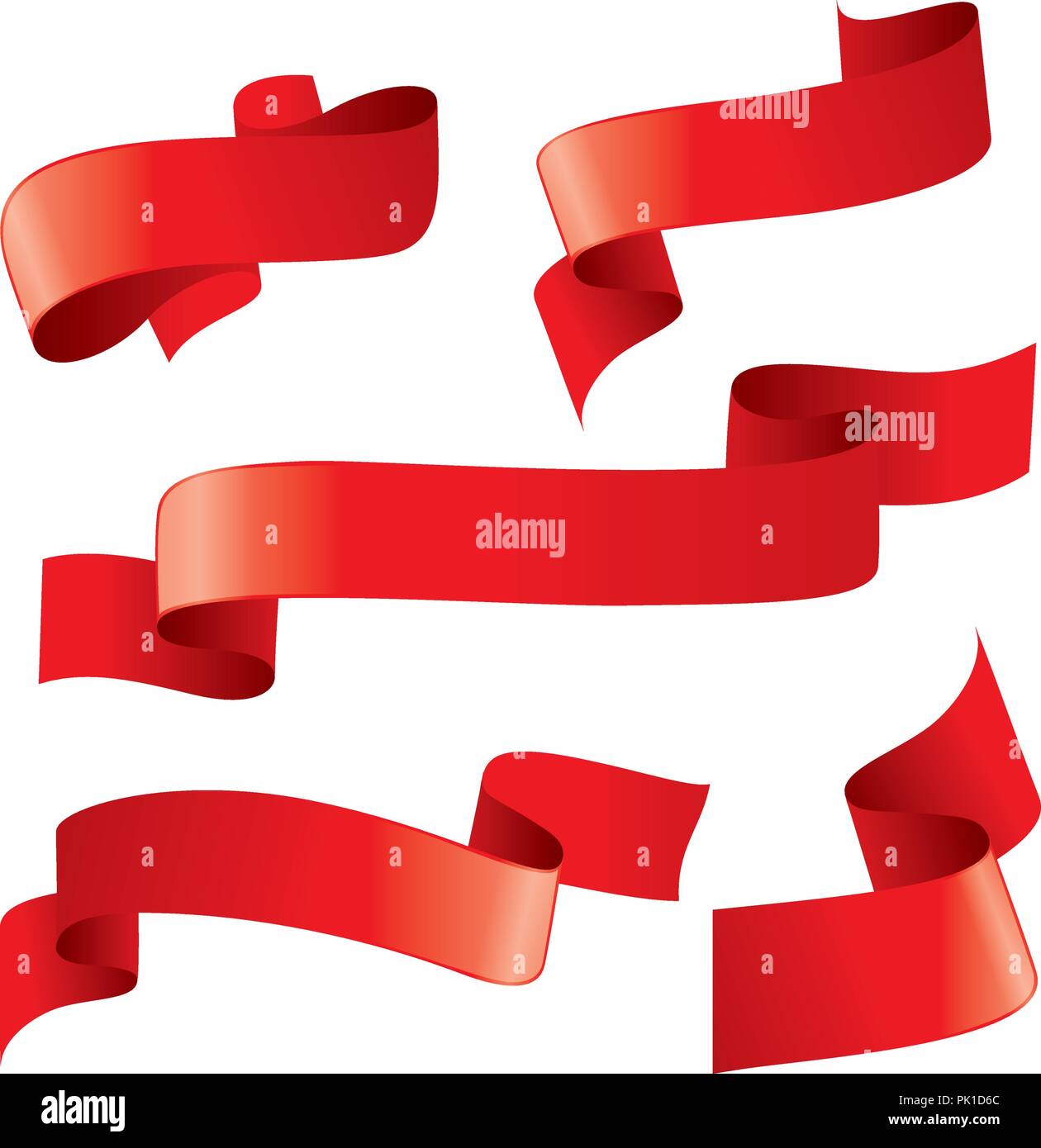 Set of red vector ribbons Stock Vector Image & Art - Alamy