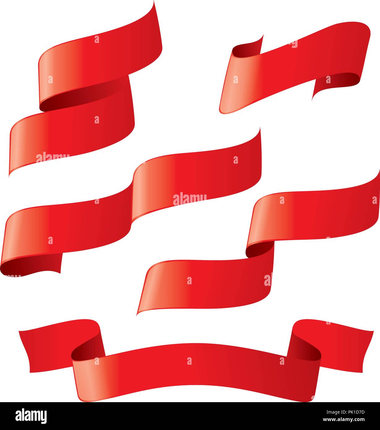 Set of red vector ribbons Stock Vector Image & Art - Alamy