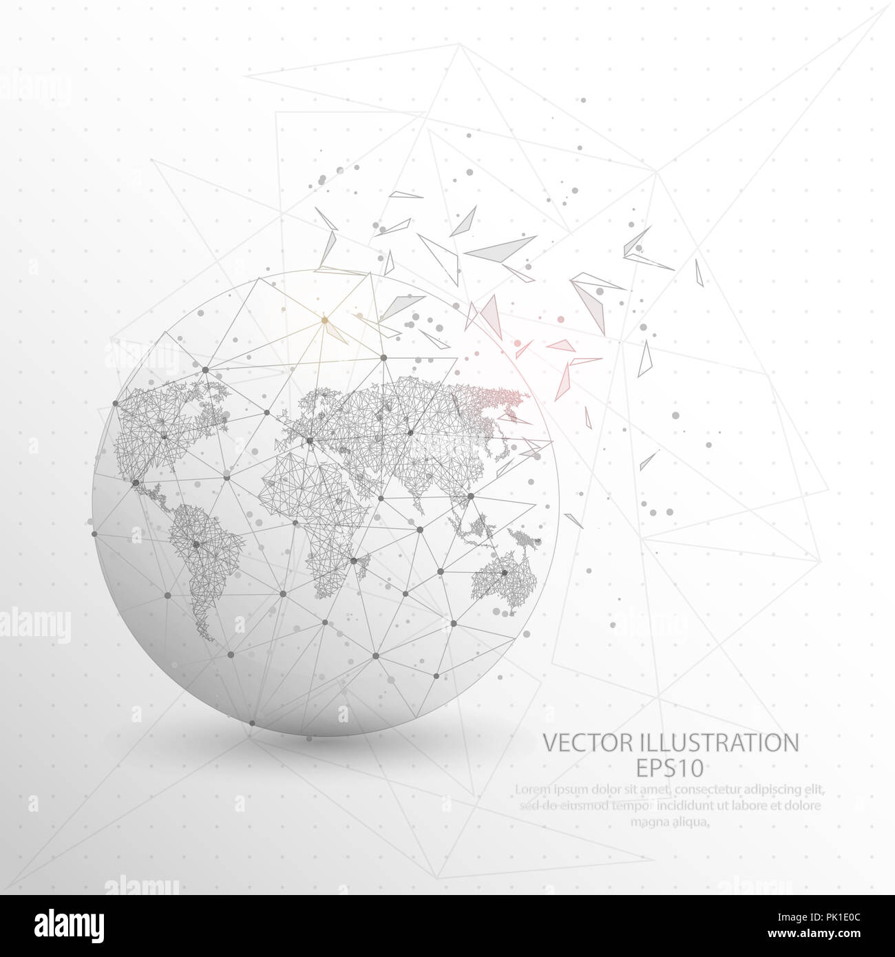 Broken map of world globe hi-res stock photography and images - Alamy