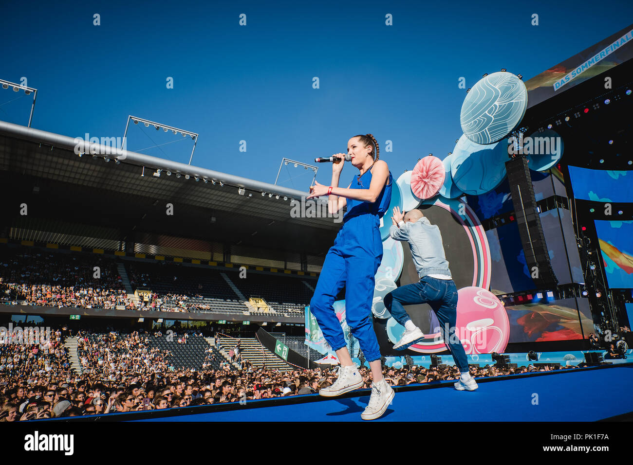 Switzerland, Bern - September 8, 2018. The Swiss rapper and beat boxer ...