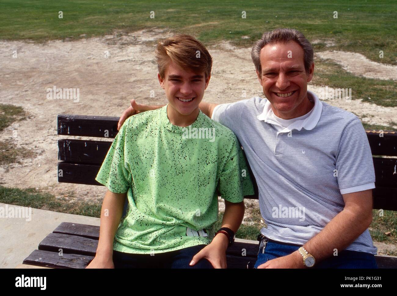 Chad Allen, amerikanischer Schauspieler, mit seinem Vater beim ...