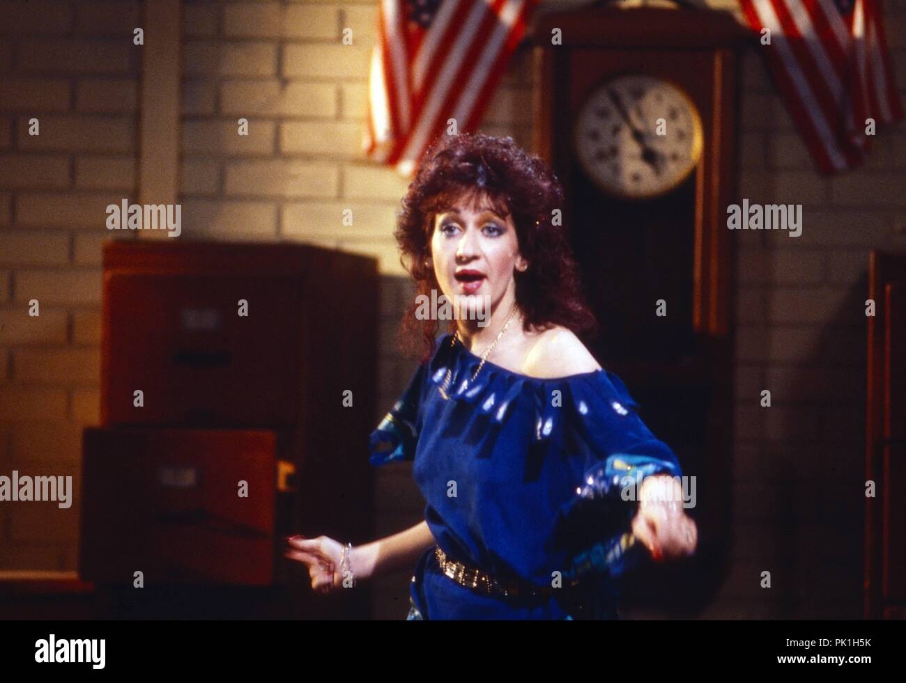 Alisha, amerikanische Sängerin, bei einem Fotoshooting im Studio, 1984 ...