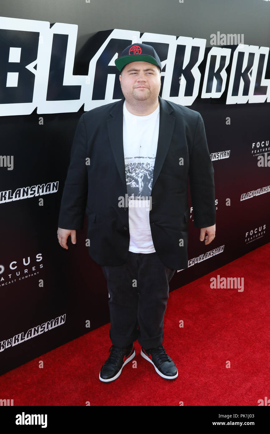 Los Angeles premiere of 'BlacKkKlansman' - Arrivals Featuring: Paul ...