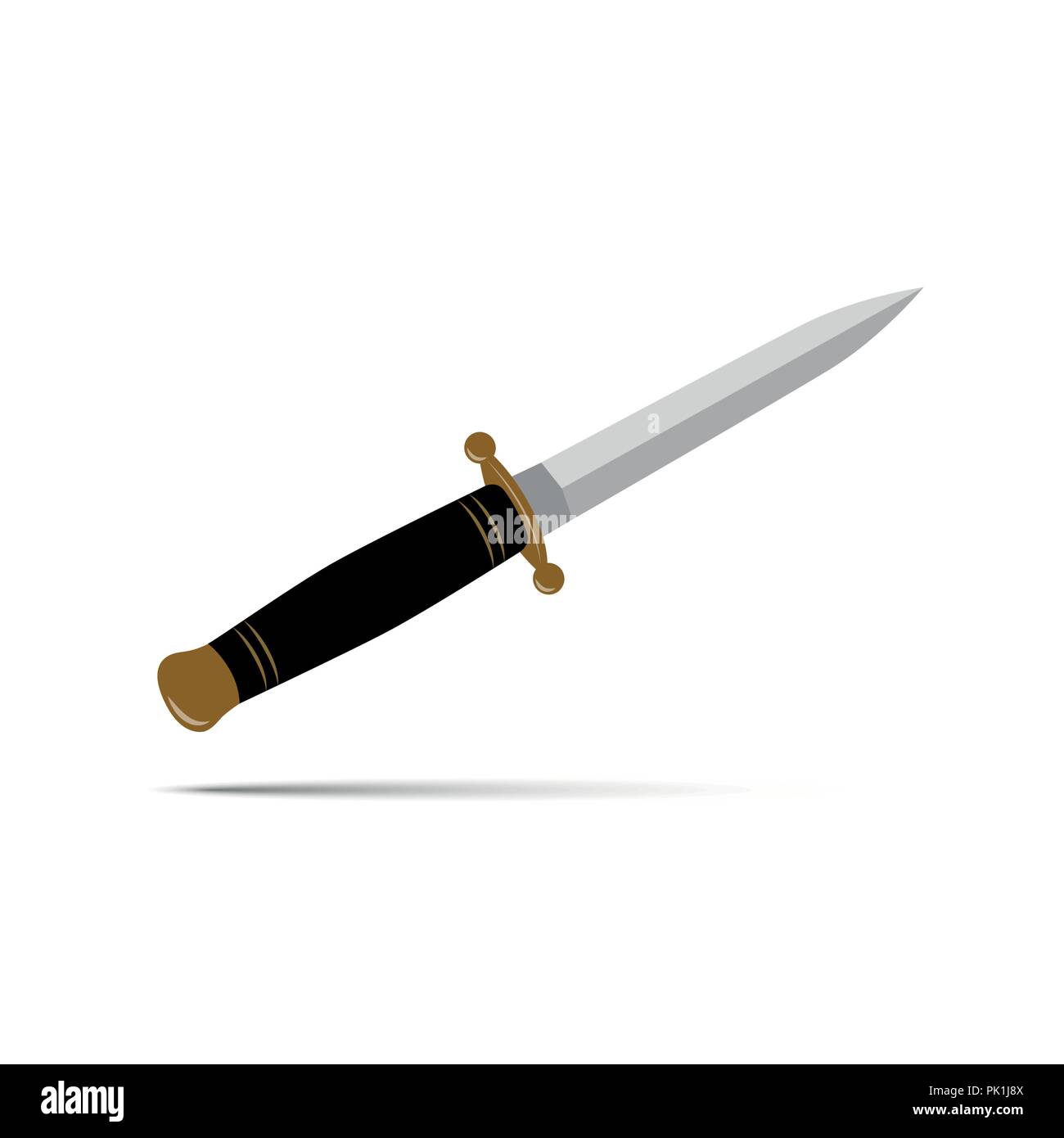 sharp dagger knife isolated vector illustration EPS10 Stock Vector ...