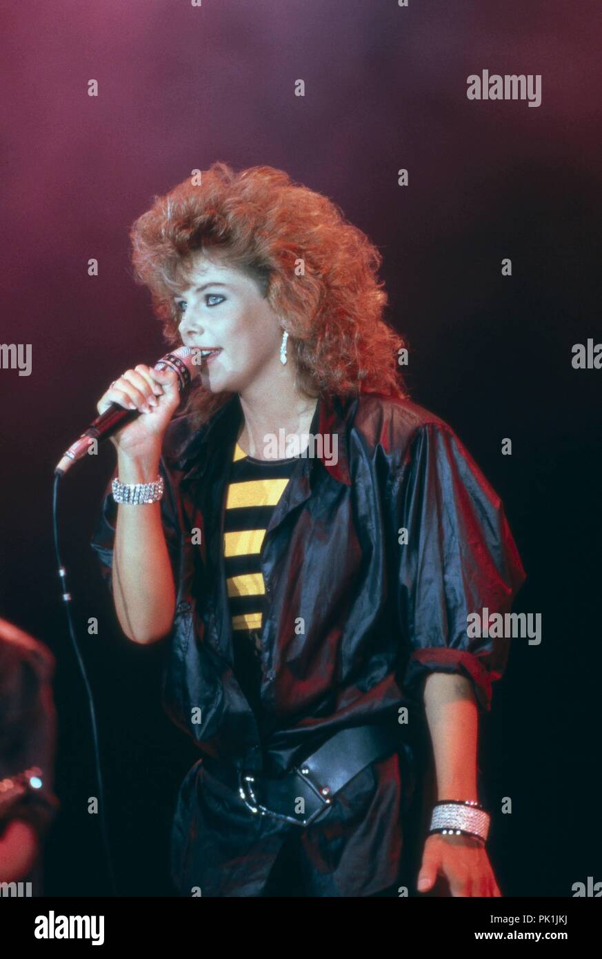 C. C. Catch, niederländische Eurodisco Sängerin, in Izmir, Türkei 1986 ...