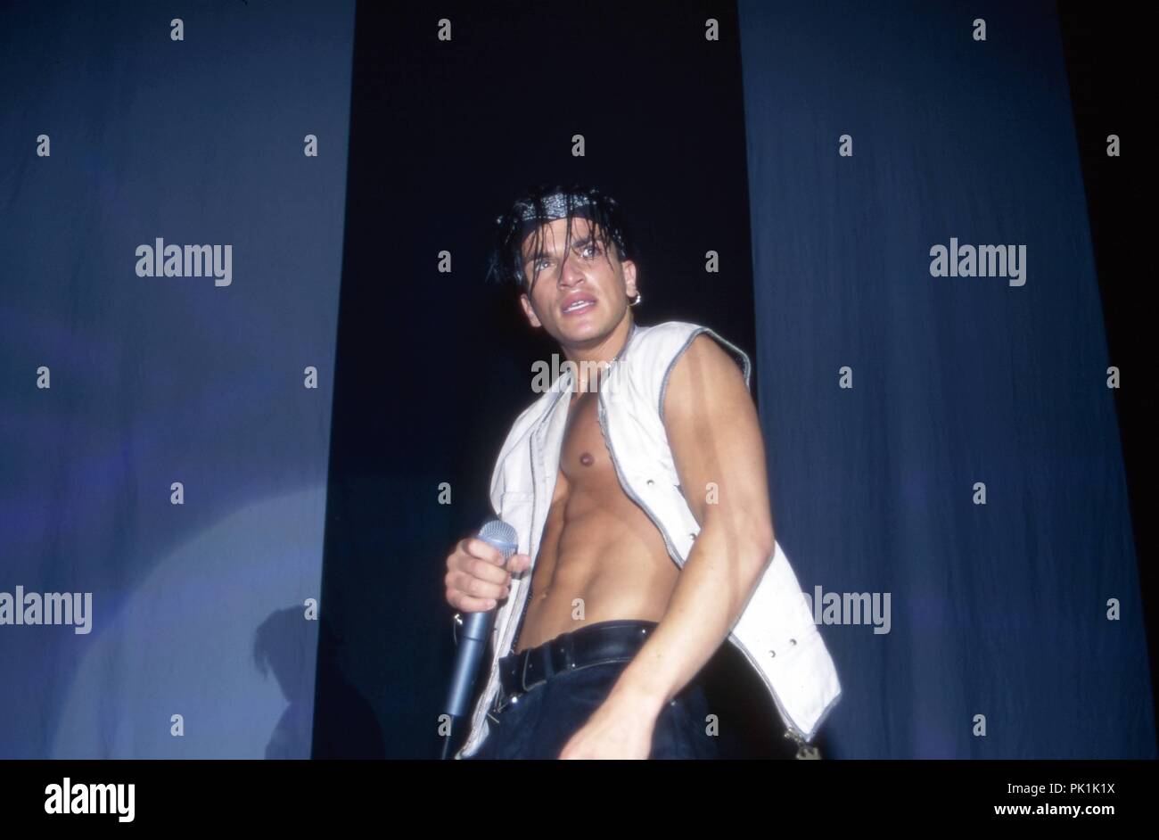 Peter Andre, britischer Sänger, bei einem Auftritt in Stuttgart ...