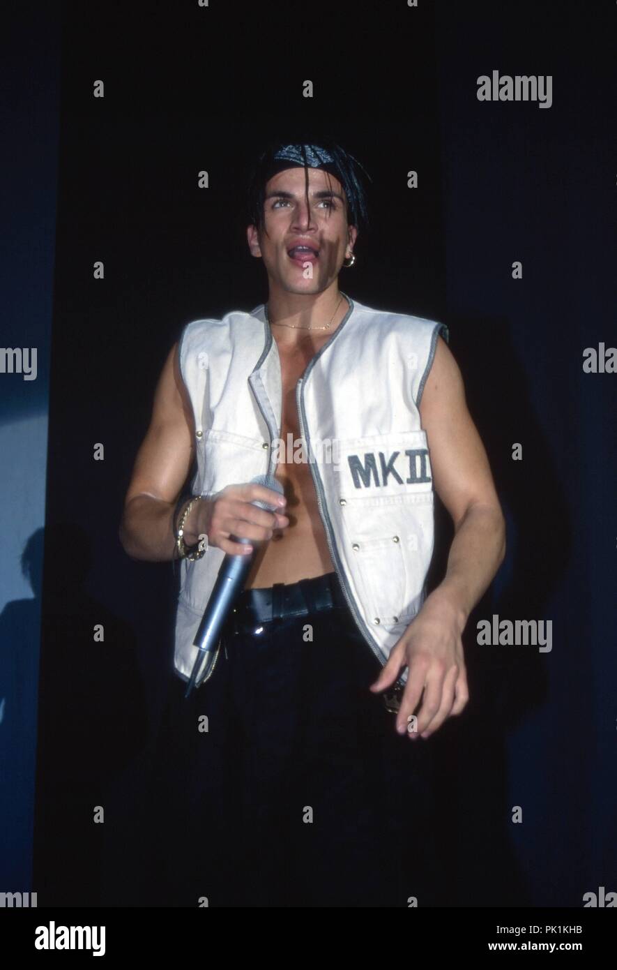 Peter Andre, britischer Sänger, bei einem Auftritt in Stuttgart ...