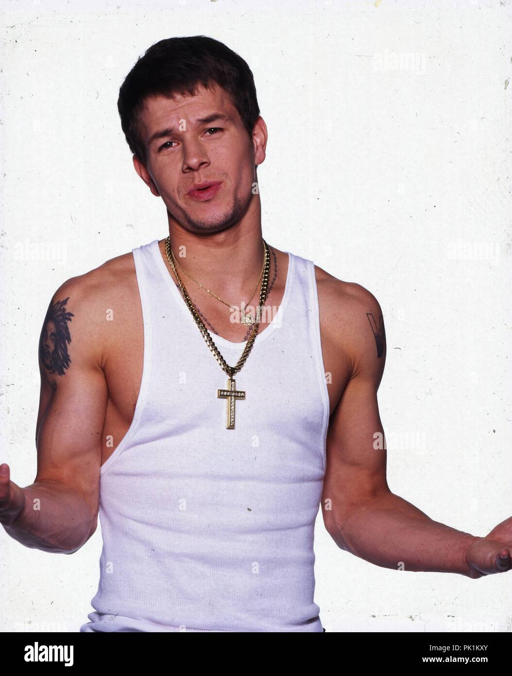 Mark Wahlberg, amerikanischer Sänger und Schauspieler, im Fotostudio in ...