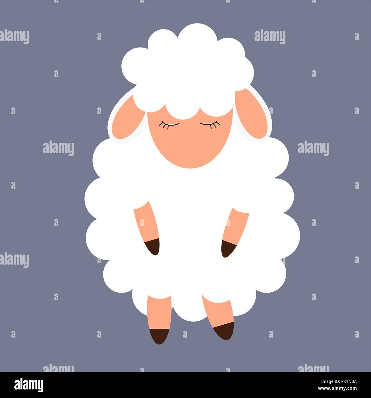Cute little sheep. vector illustration Stock Vector Image & Art - Alamy