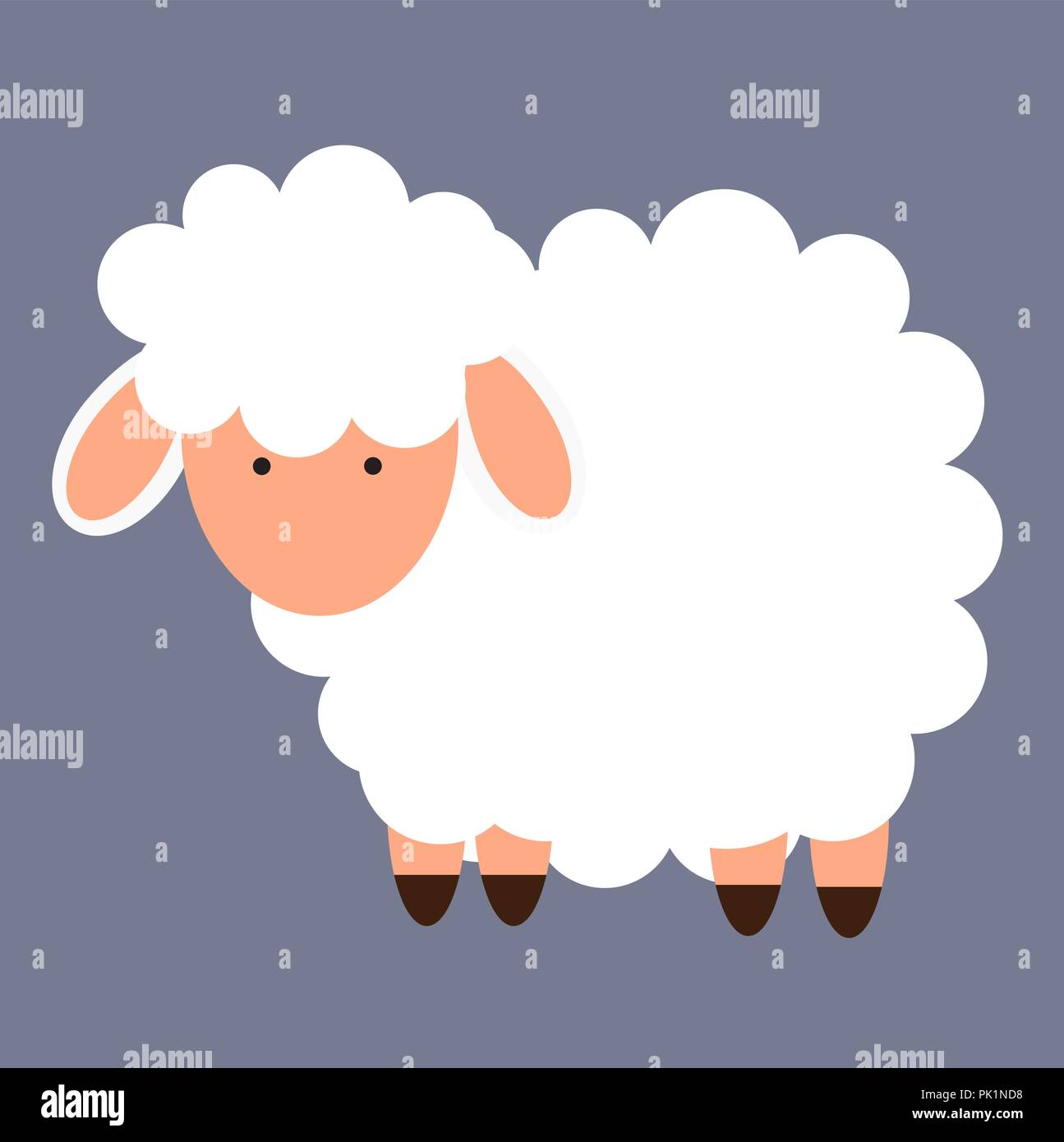 Cute little sheep. vector illustration Stock Vector Image & Art - Alamy