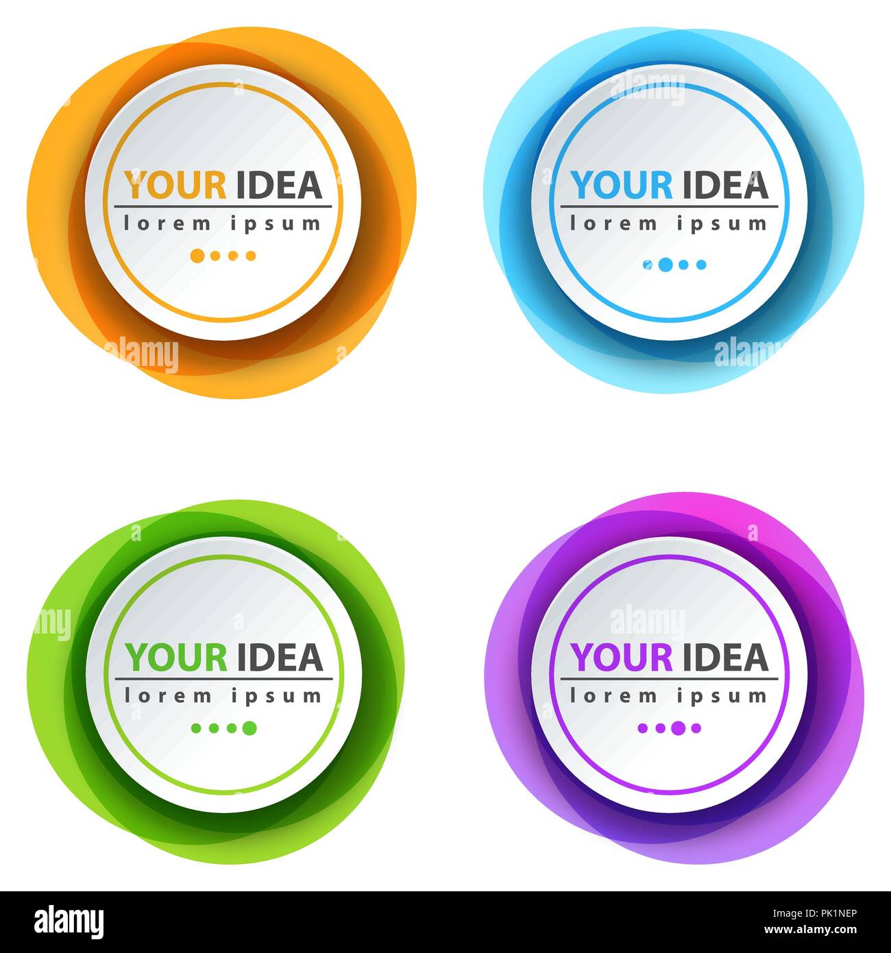 Circle color banner - business infographic Stock Vector Image & Art - Alamy