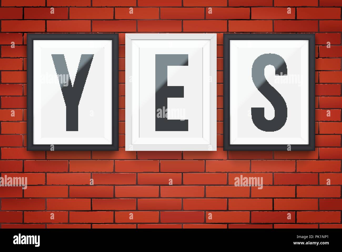 Mock up gallery frames Stock Vector Images - Alamy