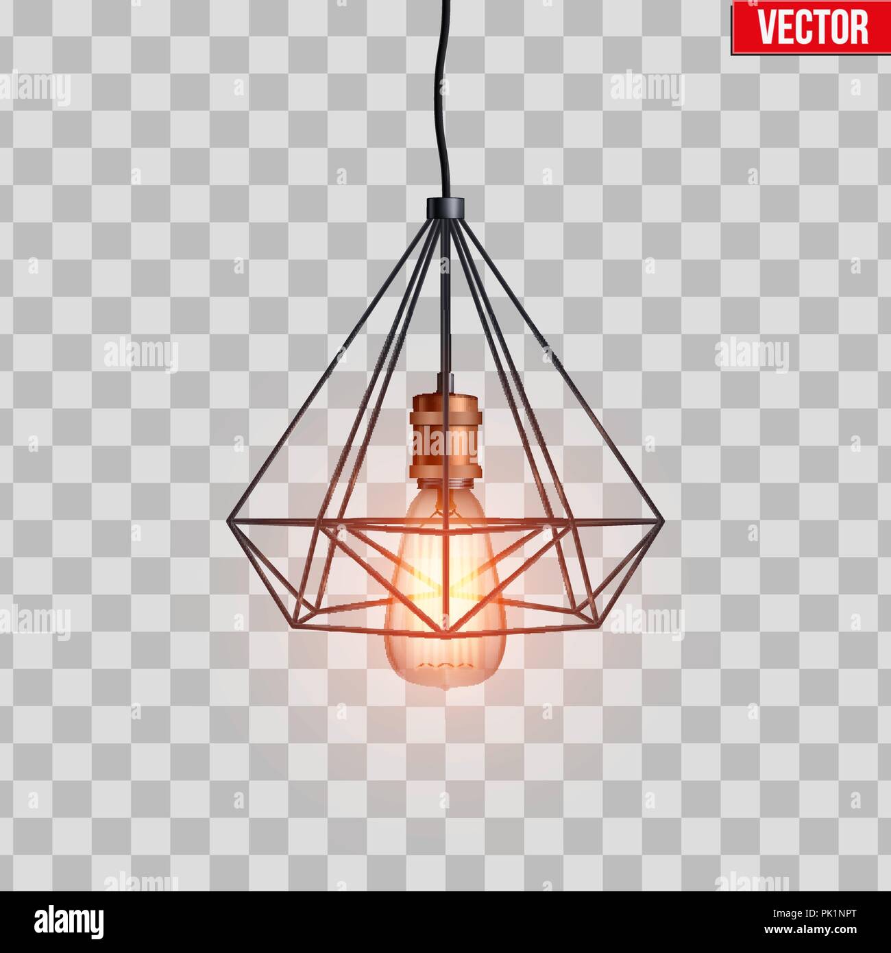 Decorative edison light bulb wire Stock Vector Image & Art - Alamy