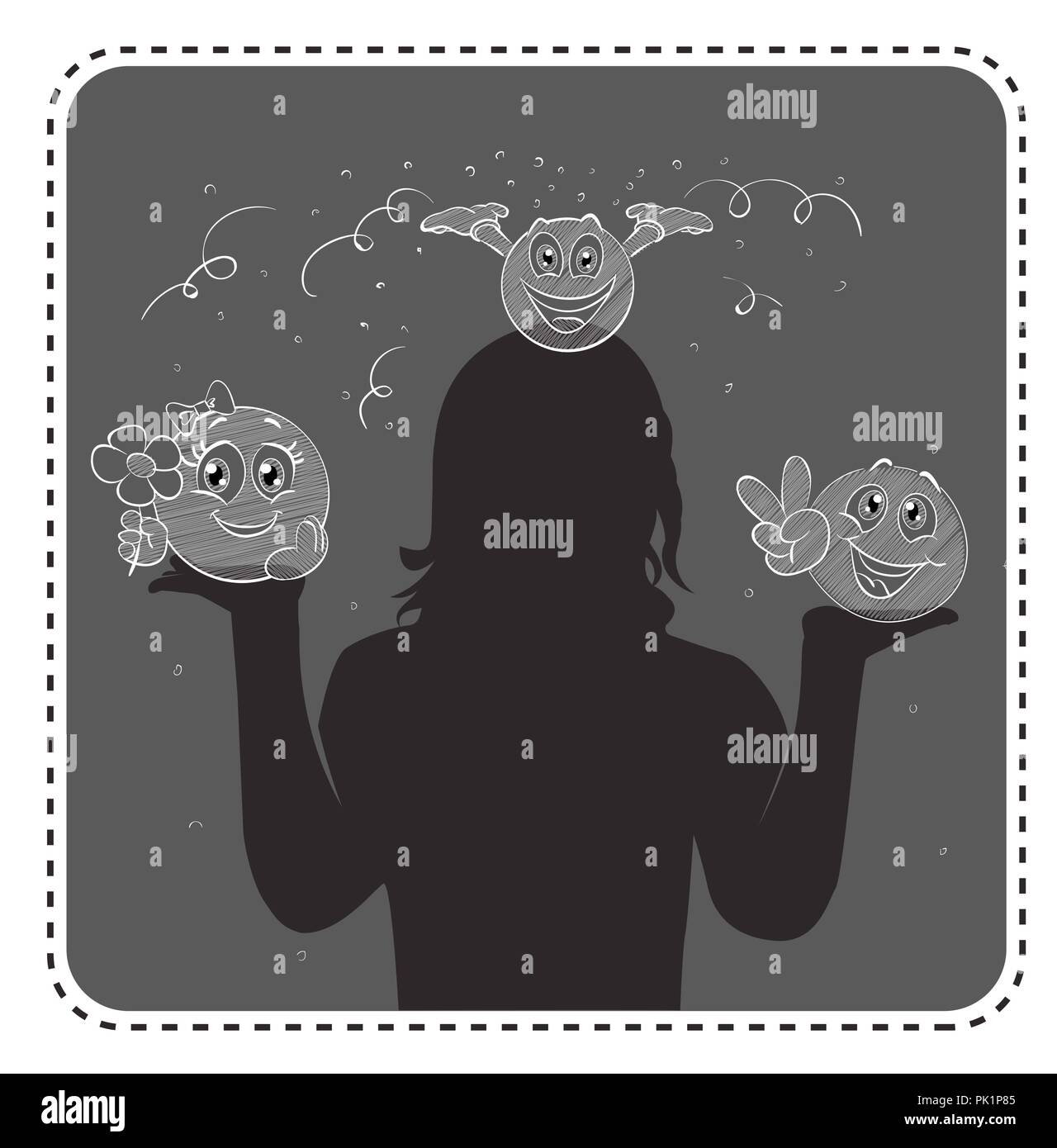 Child anonymous girl Stock Vector Images - Alamy