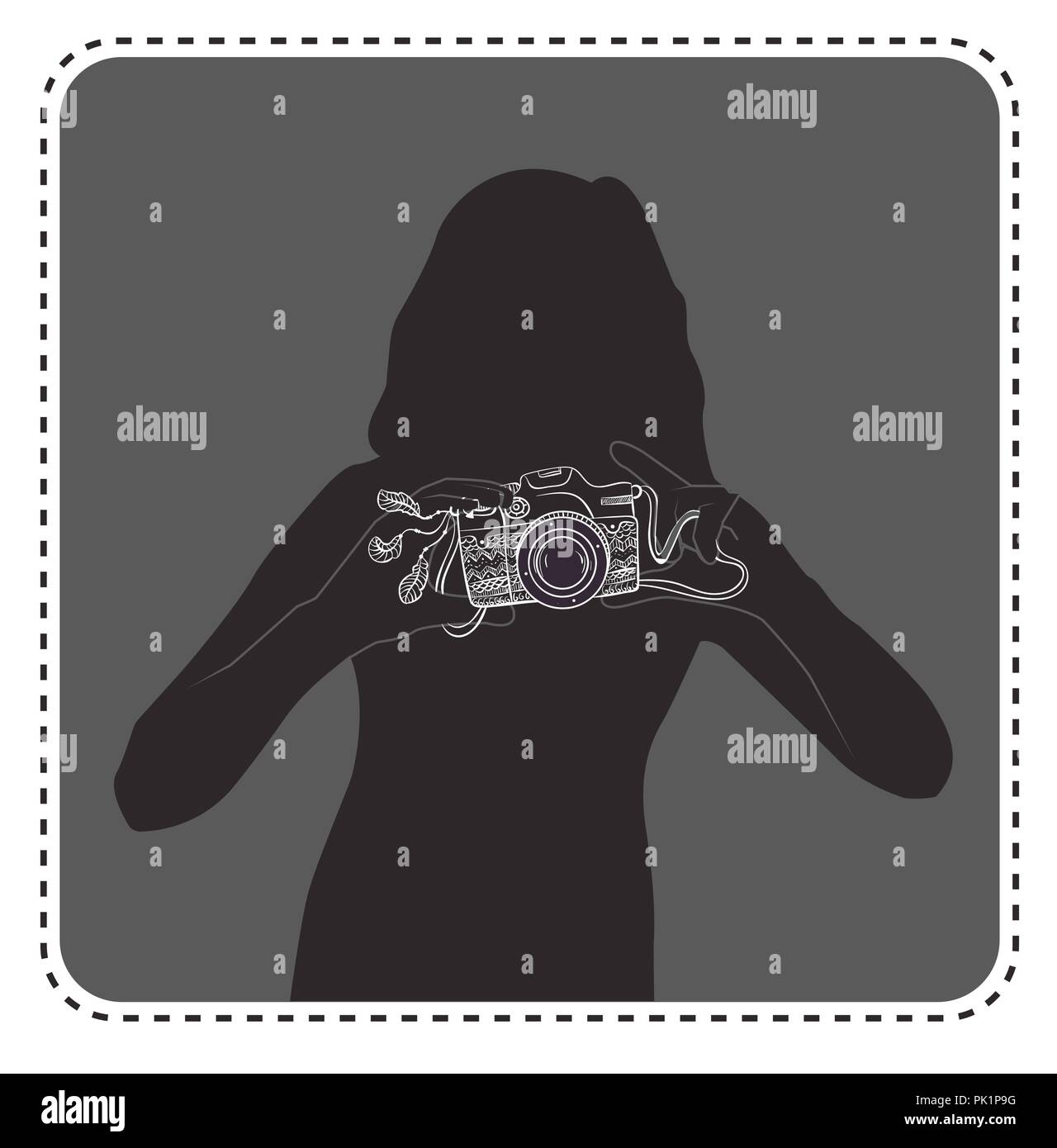 Anonymous girl teenager Stock Vector Images - Alamy