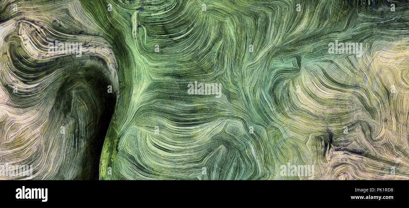 Fluid lines of green colors movement. 3D rendering Stock Photo - Alamy