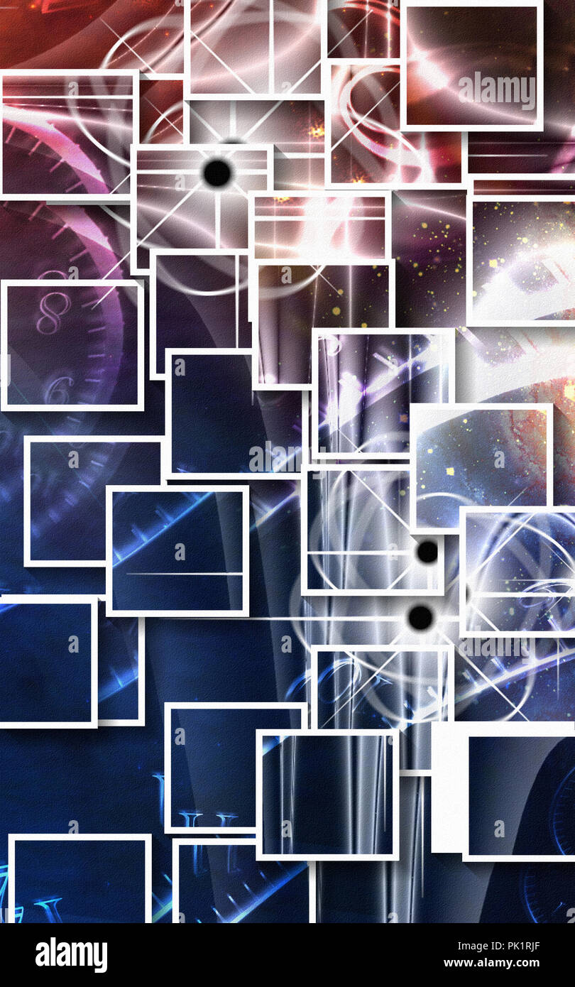 Atoms the cosmos and time Stock Photo - Alamy