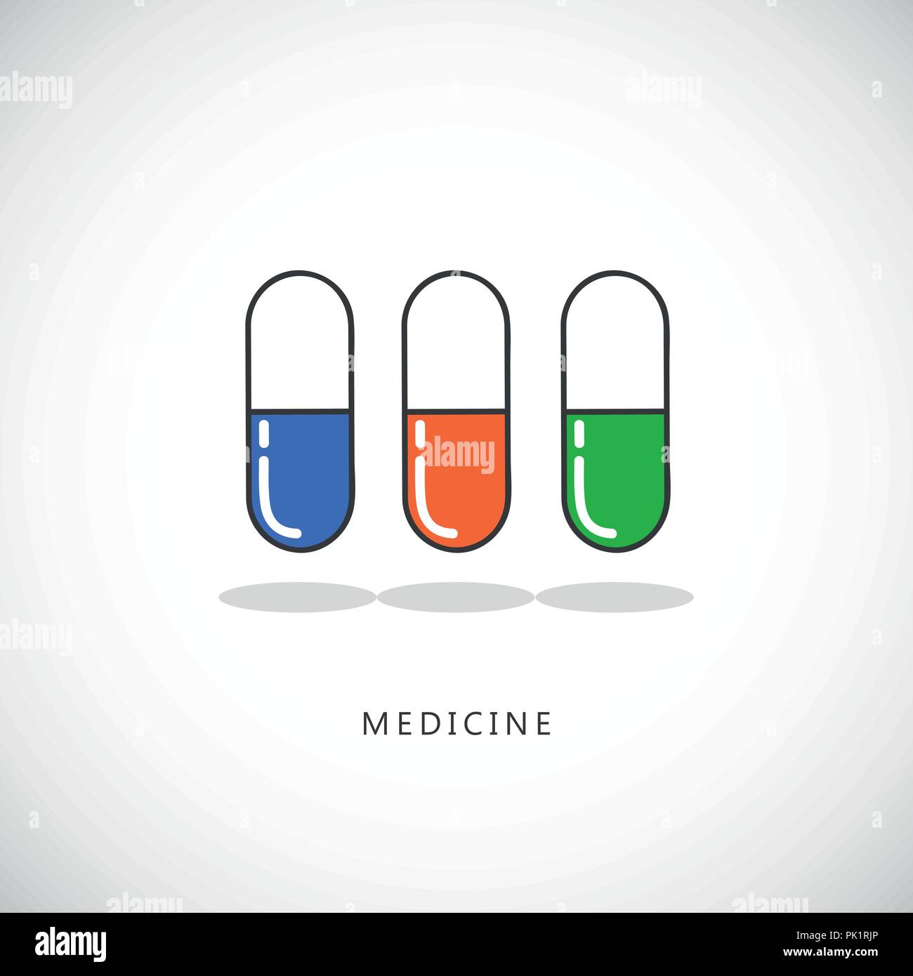 Set of pills and capsules tablets medical icon vector illustration ...