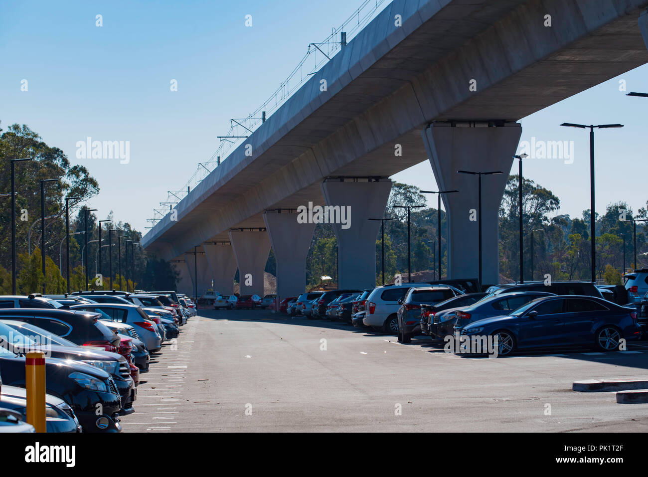 July 2018, a section of the elevated Skytrain rail line that forms part ...