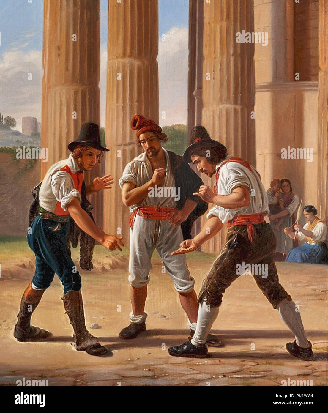 Hansen Constantin - Three Roman Morra Players Stock Photo - Alamy