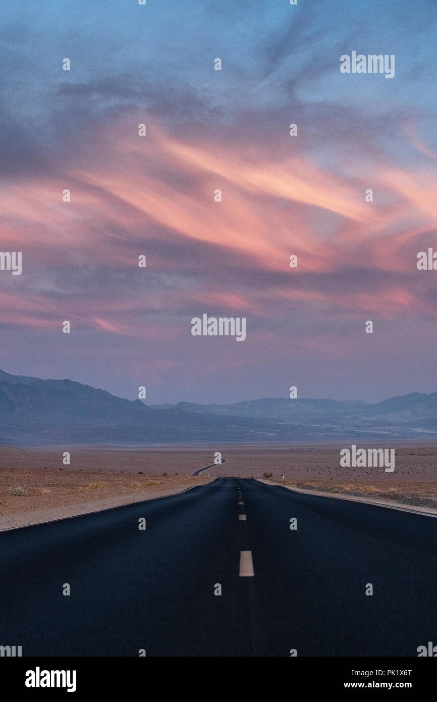 State Route 190 crossing Death Valley National Park in California, USA ...