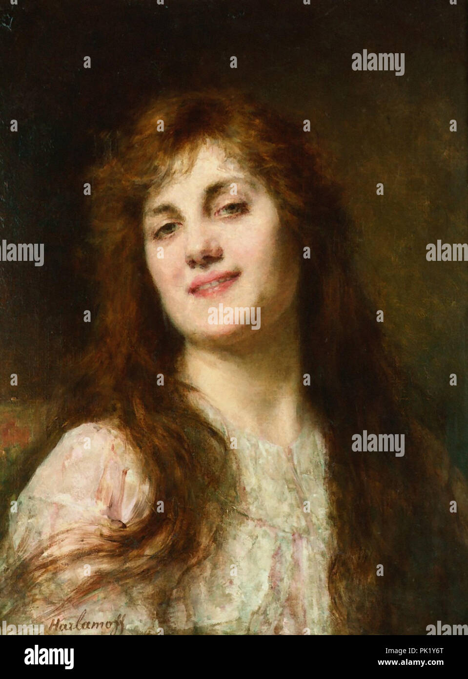 Harlamoff Alexei Alexeivich - an Auburn-Haired Beauty Stock Photo - Alamy