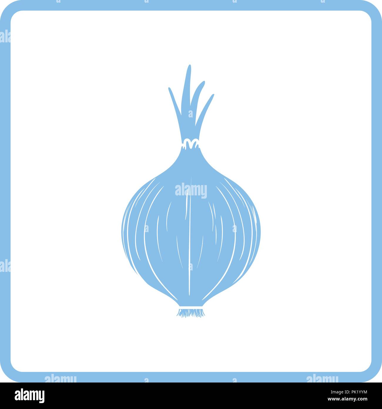 Onion icon. Blue frame design. Vector illustration Stock Vector Image ...