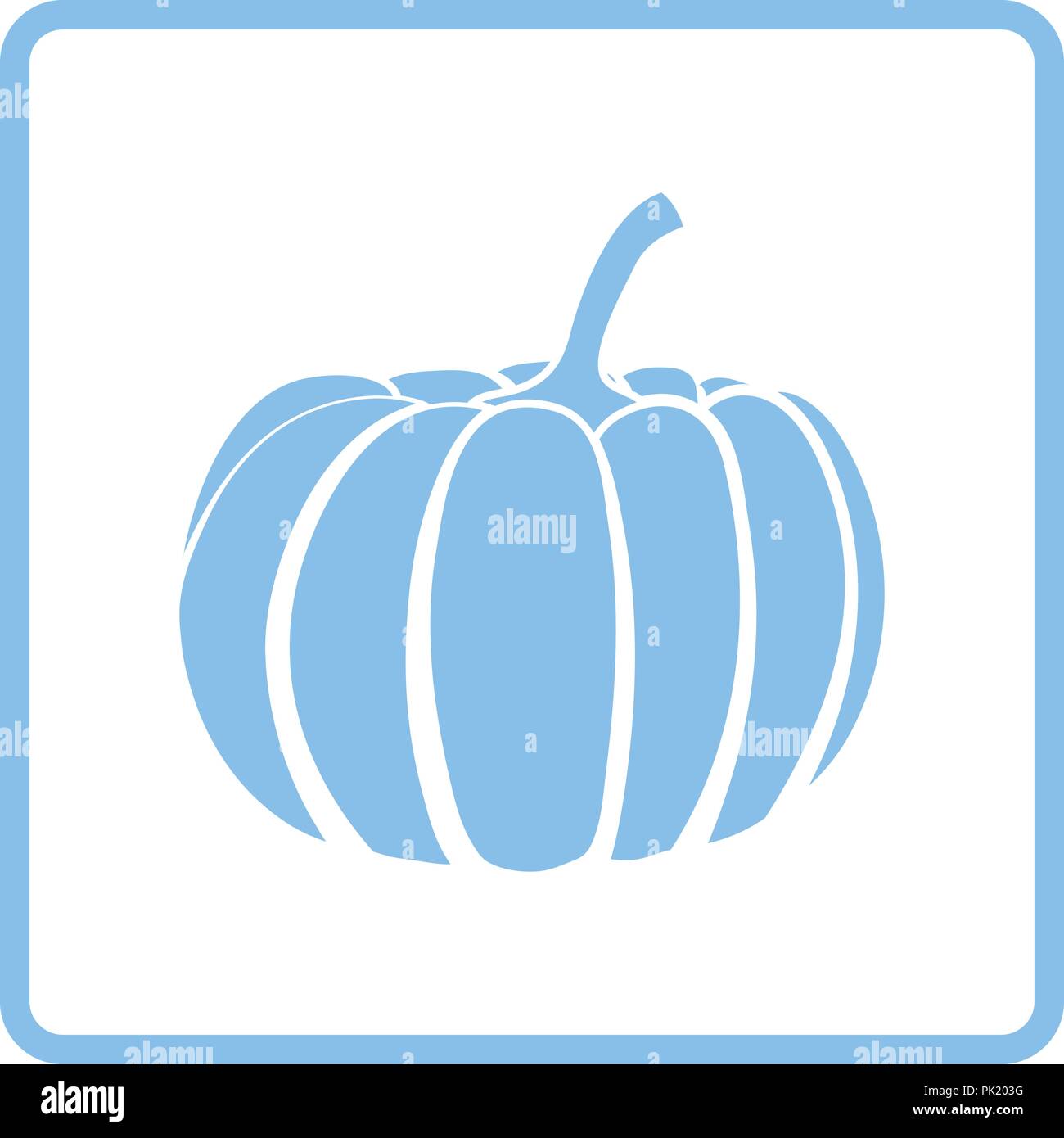 Pumpkin icon. Blue frame design. Vector illustration Stock Vector Image ...