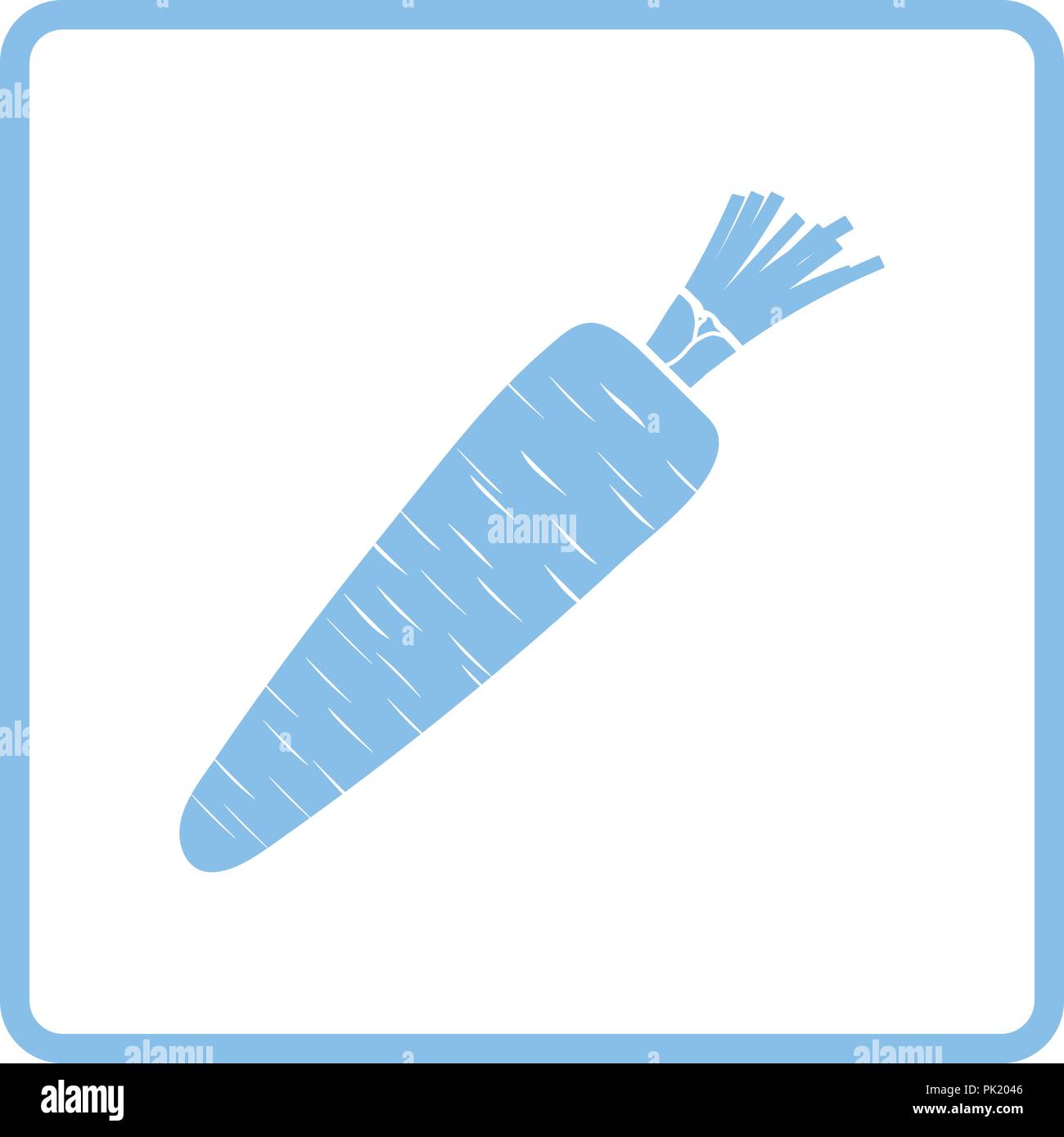 Carrot icon. Blue frame design. Vector illustration Stock Vector Image ...