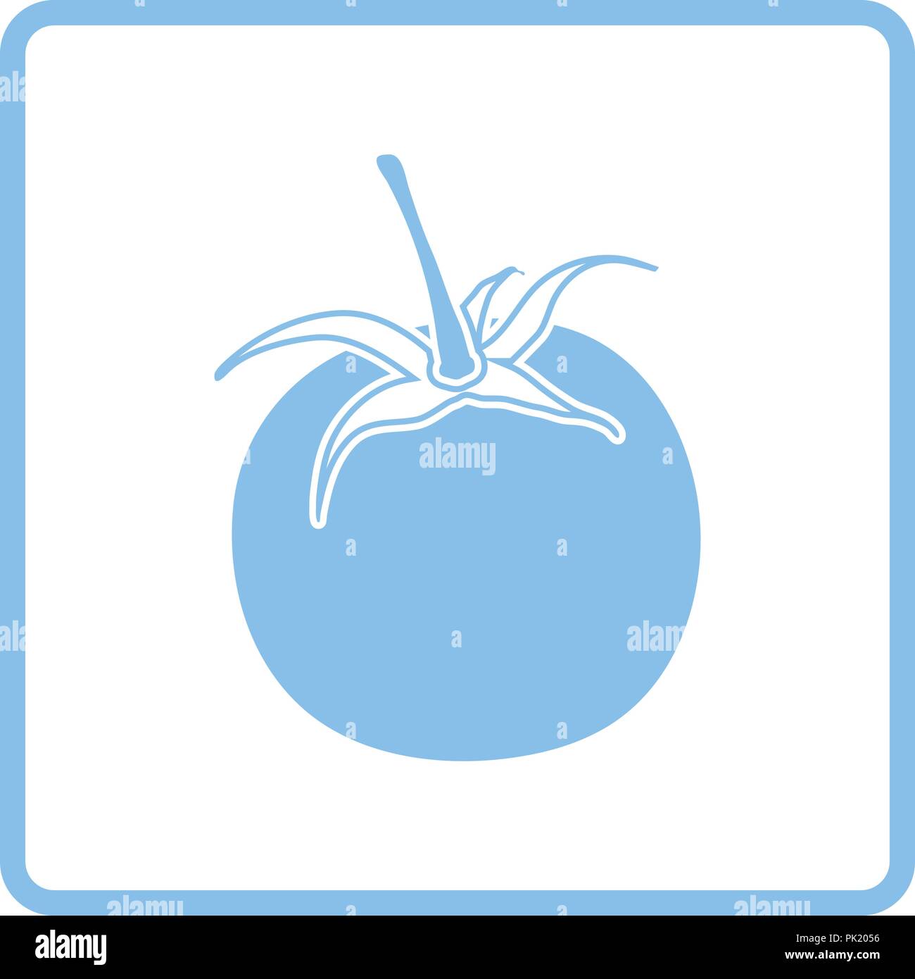 Tomatoes icon. Blue frame design. Vector illustration Stock Vector ...