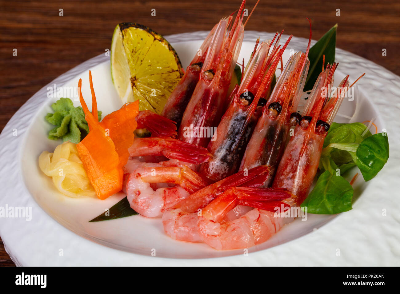 Raw Shrimp Sashimi