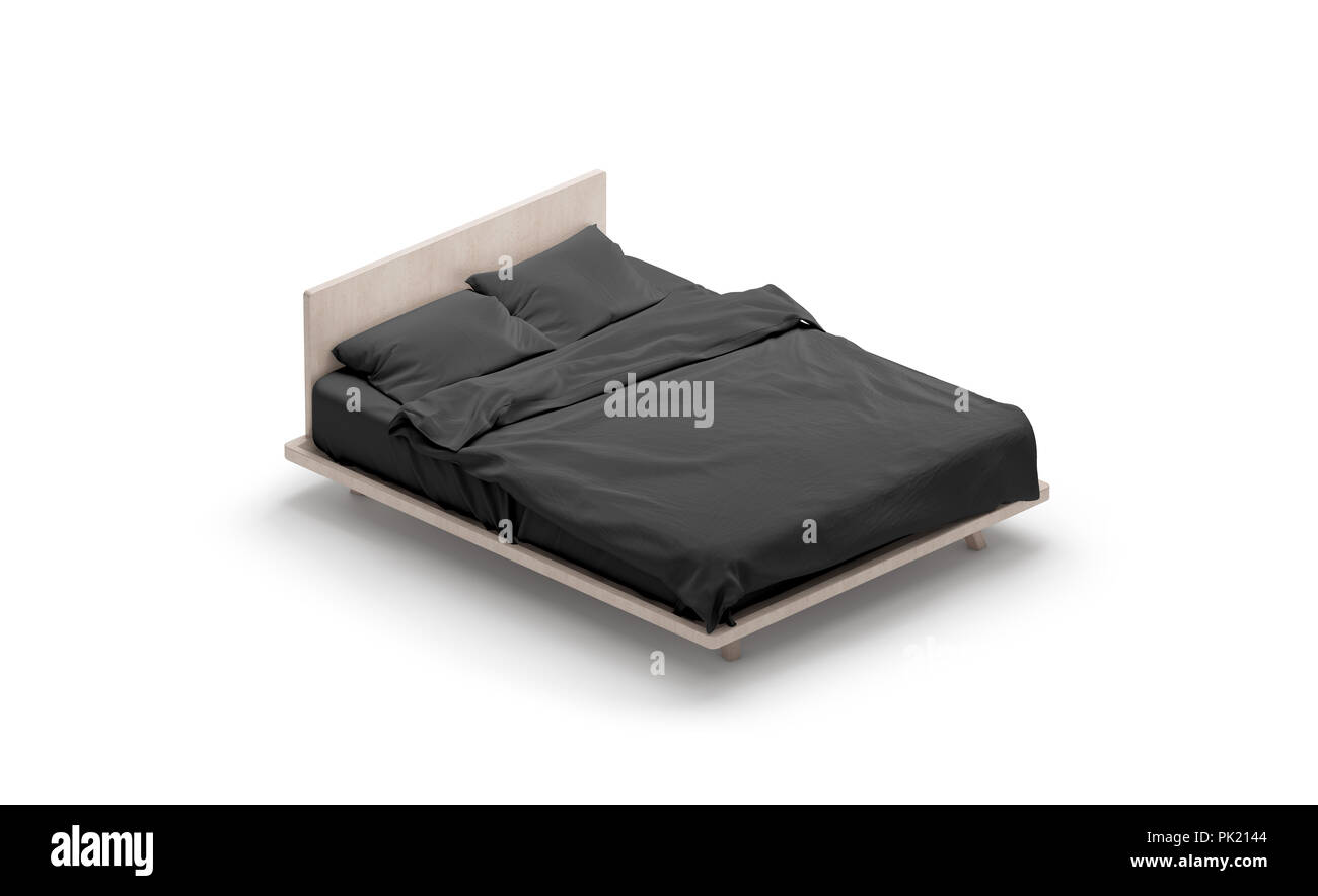 3d rendering double bed isolated hi-res stock photography and images ...