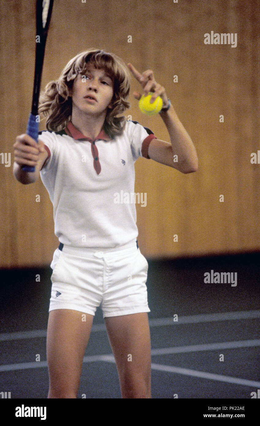 Steffi Graf on 01.10.1982 in Brühl. | usage worldwide Stock Photo - Alamy