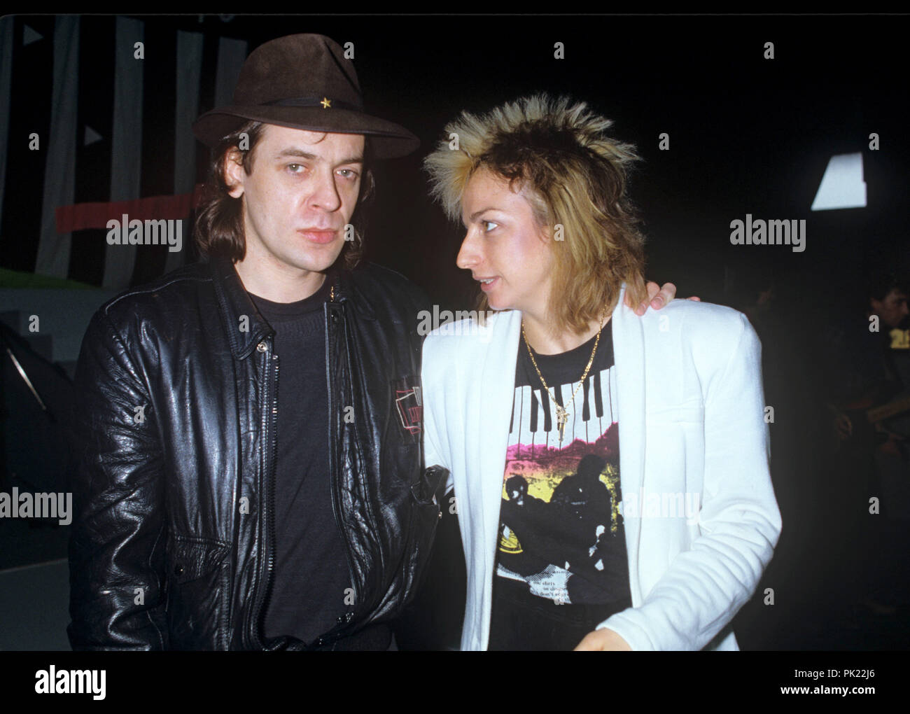 (l-r): Udo Lindenberg, Gianna Nannini on 25.02.1983 in München / Munich ...