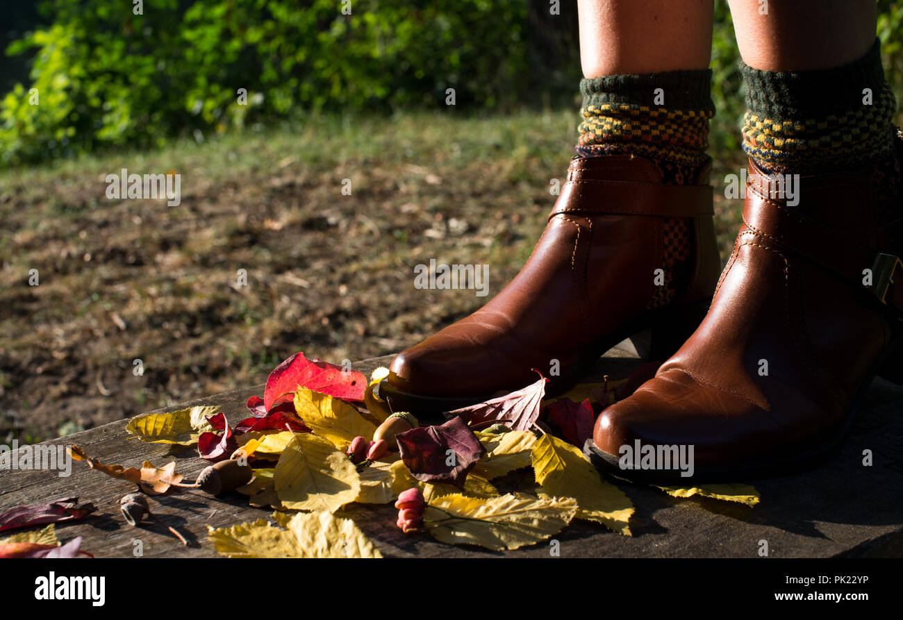 Female Legs In Red Boots High Resolution Stock Photography and Images ...