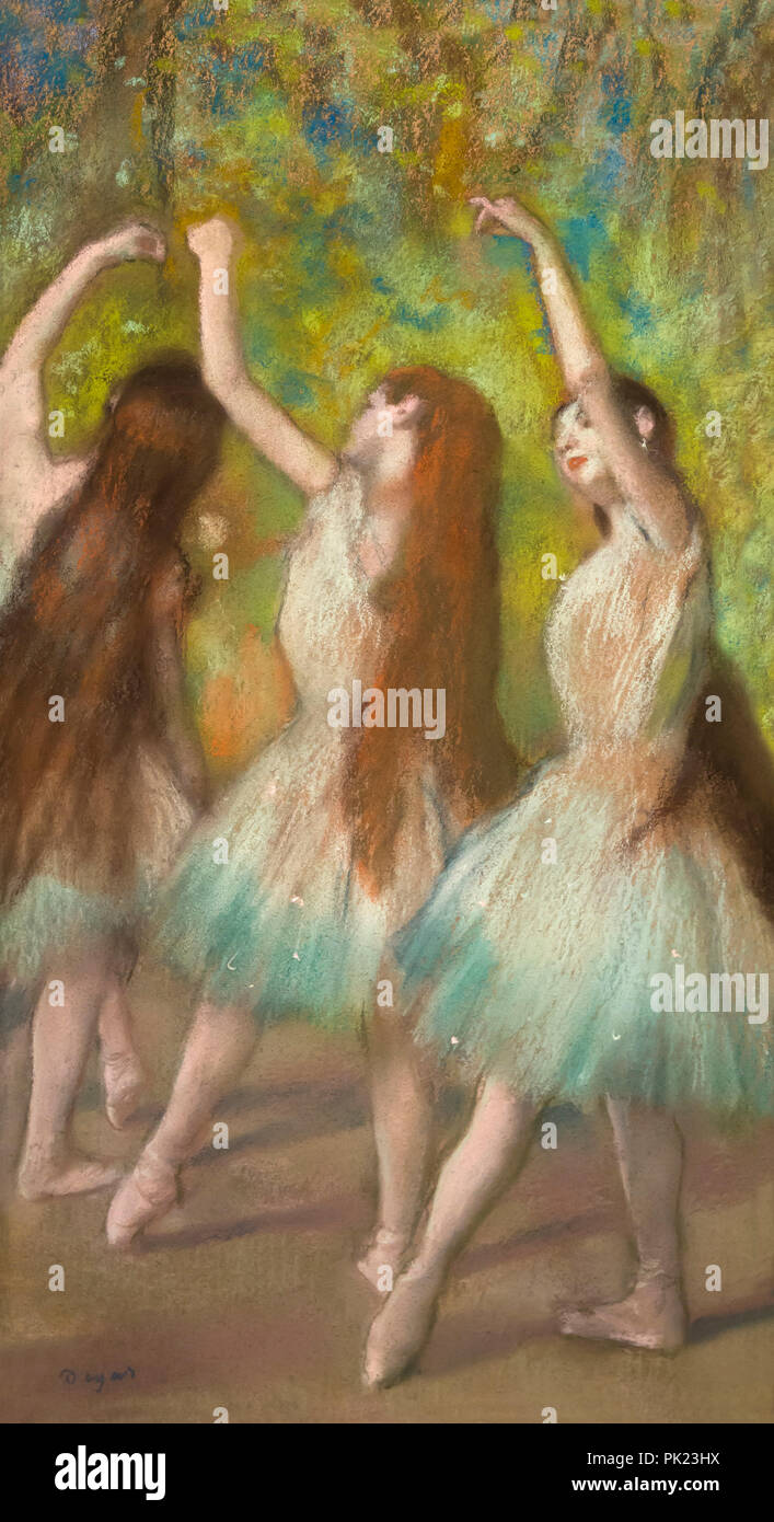 Green Dancers, Edgar Degas, circa 1878, Art Institute of Chicago ...
