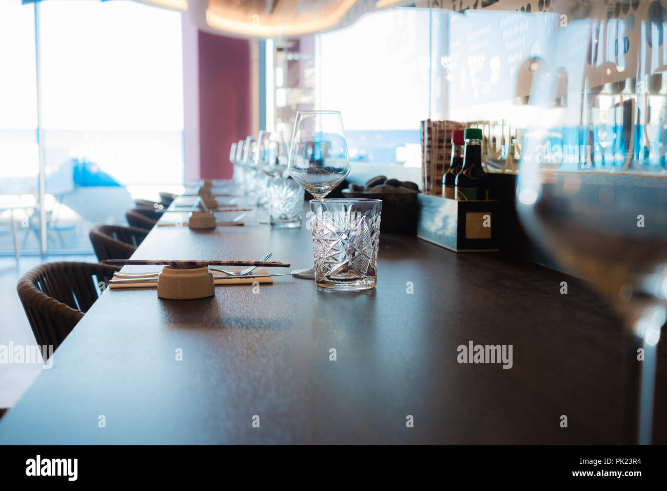 Restaurant cafe interior abstract blurred abstract background Stock ...