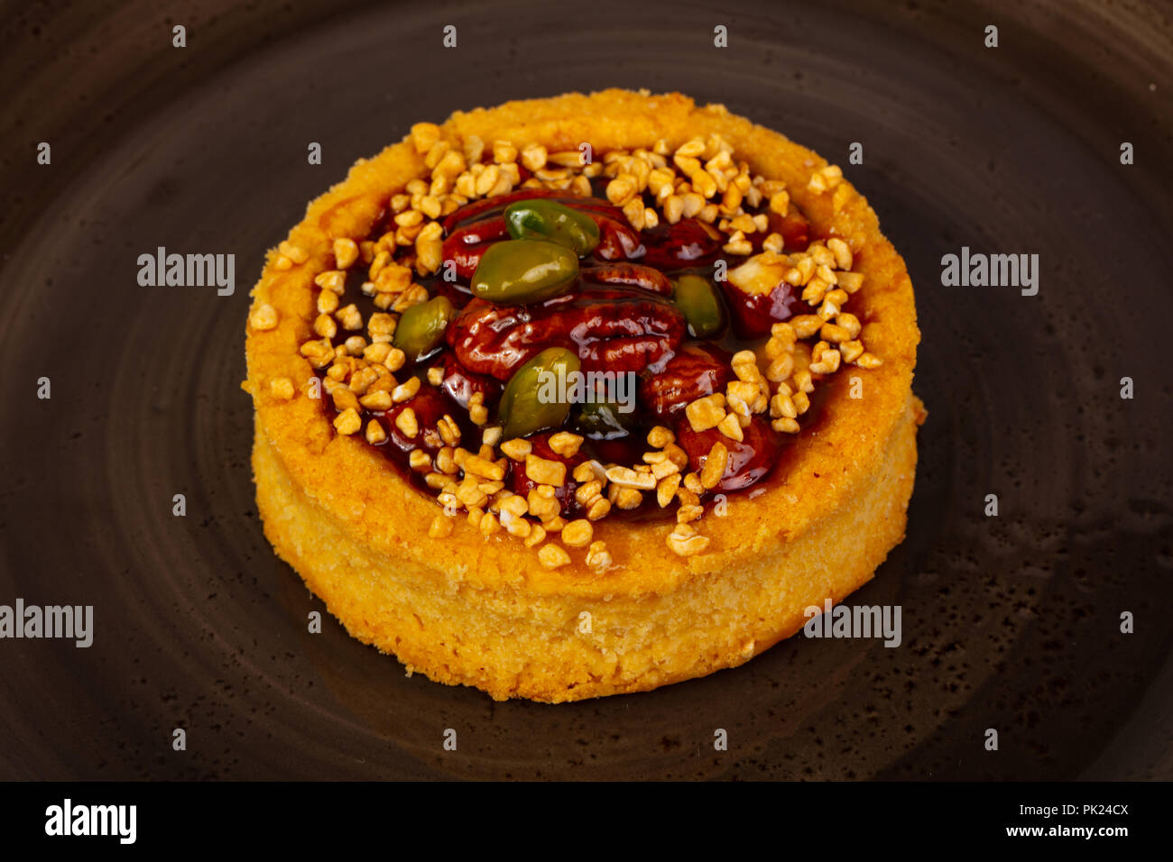 Sweet pastrie cake in the plate Stock Photo - Alamy