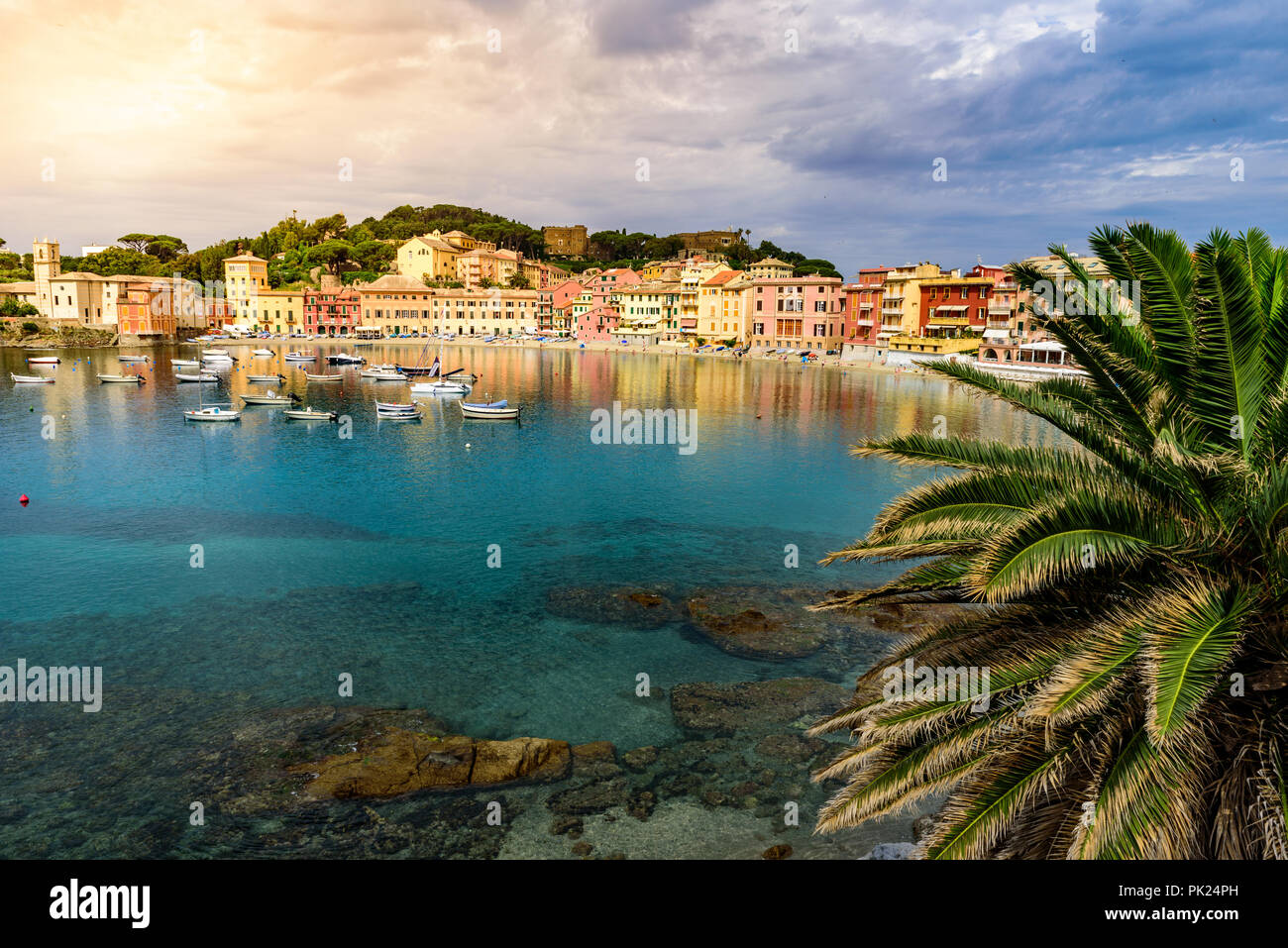 Province of genoa italian riviera liguria coast coastline hi-res stock ...