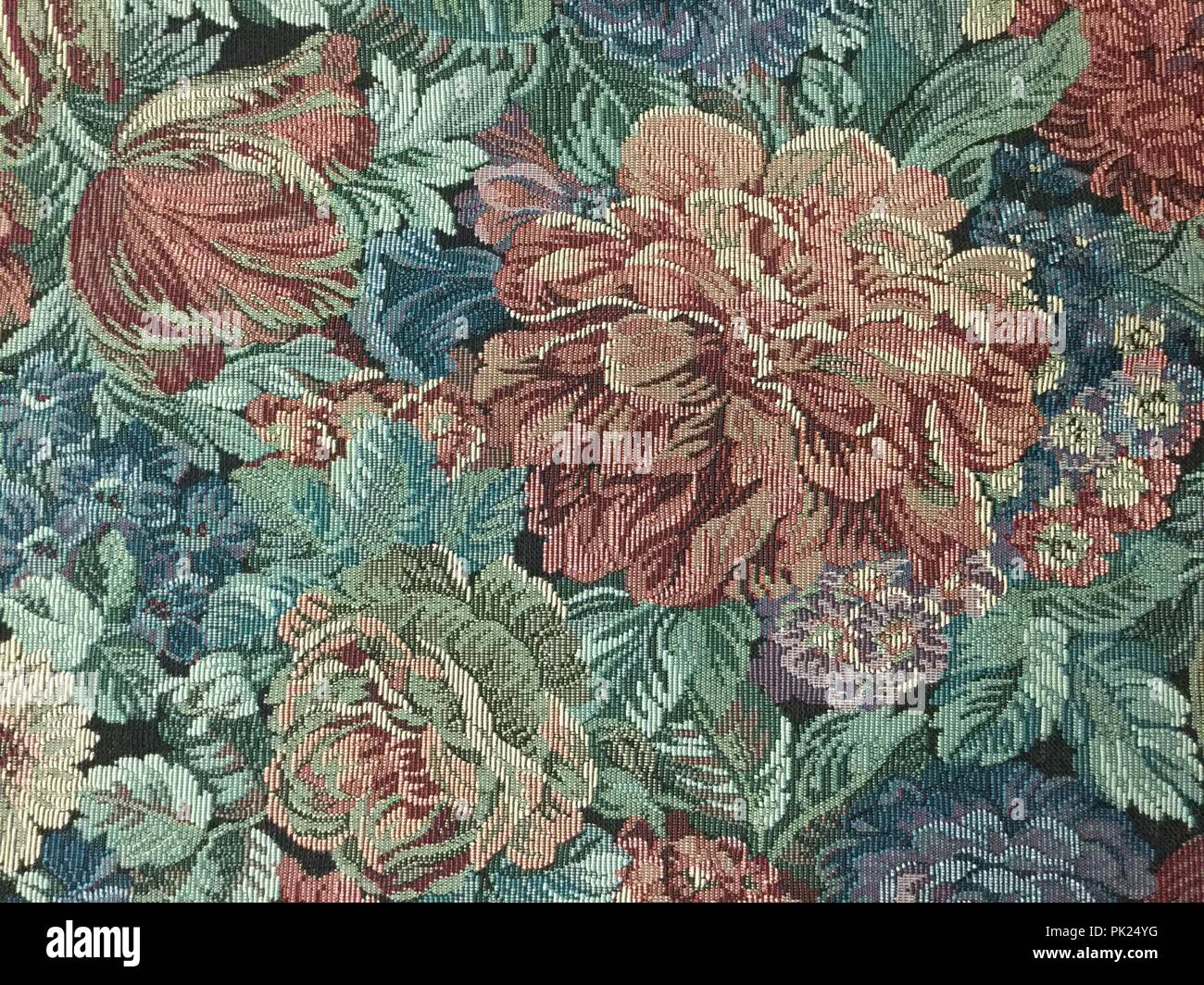 Floral pattern fabric background Stock Photo - Alamy