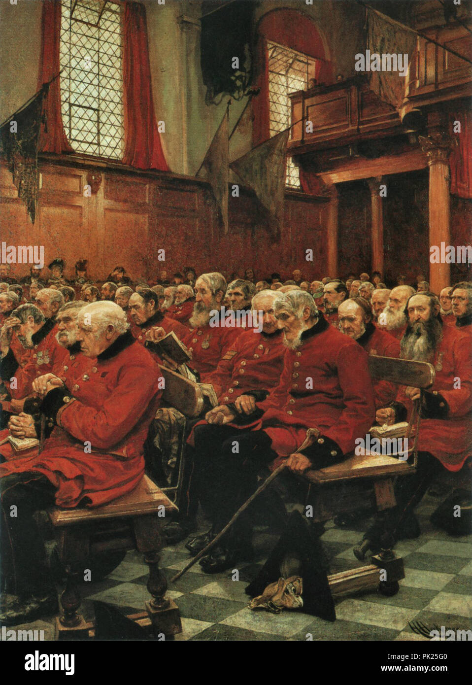 Herkomer Hubert Von - the Last Muster Stock Photo - Alamy