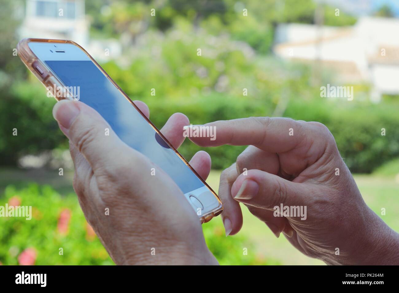 Hands smartphone woman in hi-res stock photography and images - Alamy