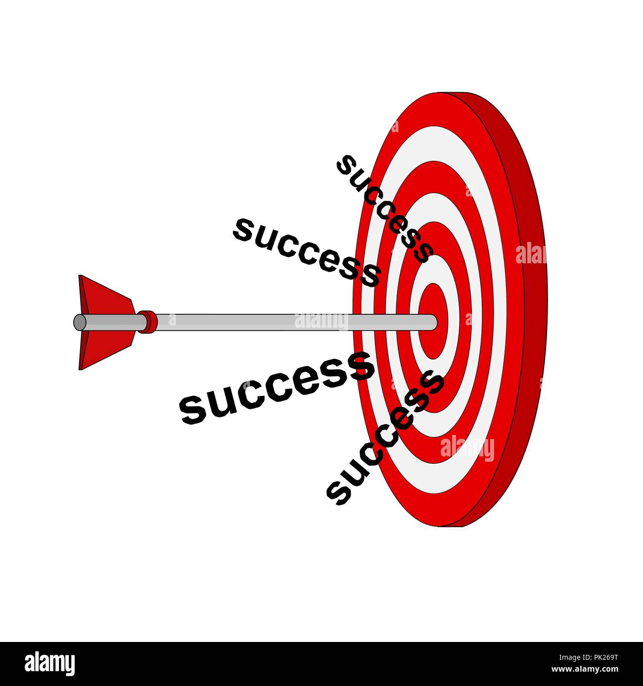 An arrow hitting the center of target Stock Vector Images - Alamy
