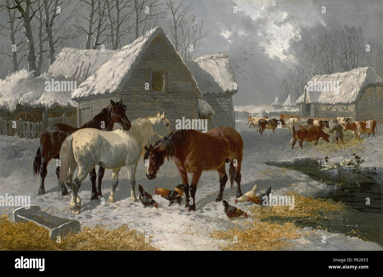Herring II John Frederick - the First Fall of Snow Stock Photo - Alamy